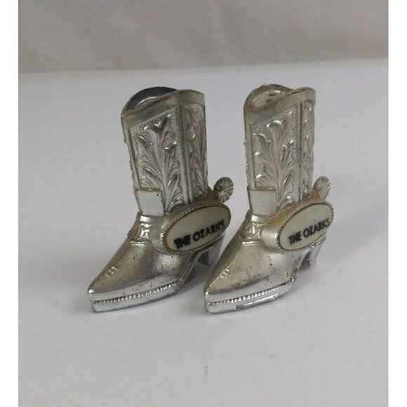 Unbranded | Kitchen | Vintage The Ozarks Silver Cowboy Boots Souvenir 2 ...